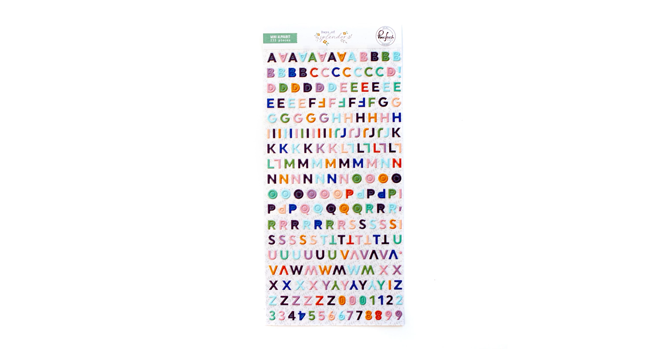Alphabets | Pinkfresh Studio - Days of Splendor Mini Alphabet Sticker ...