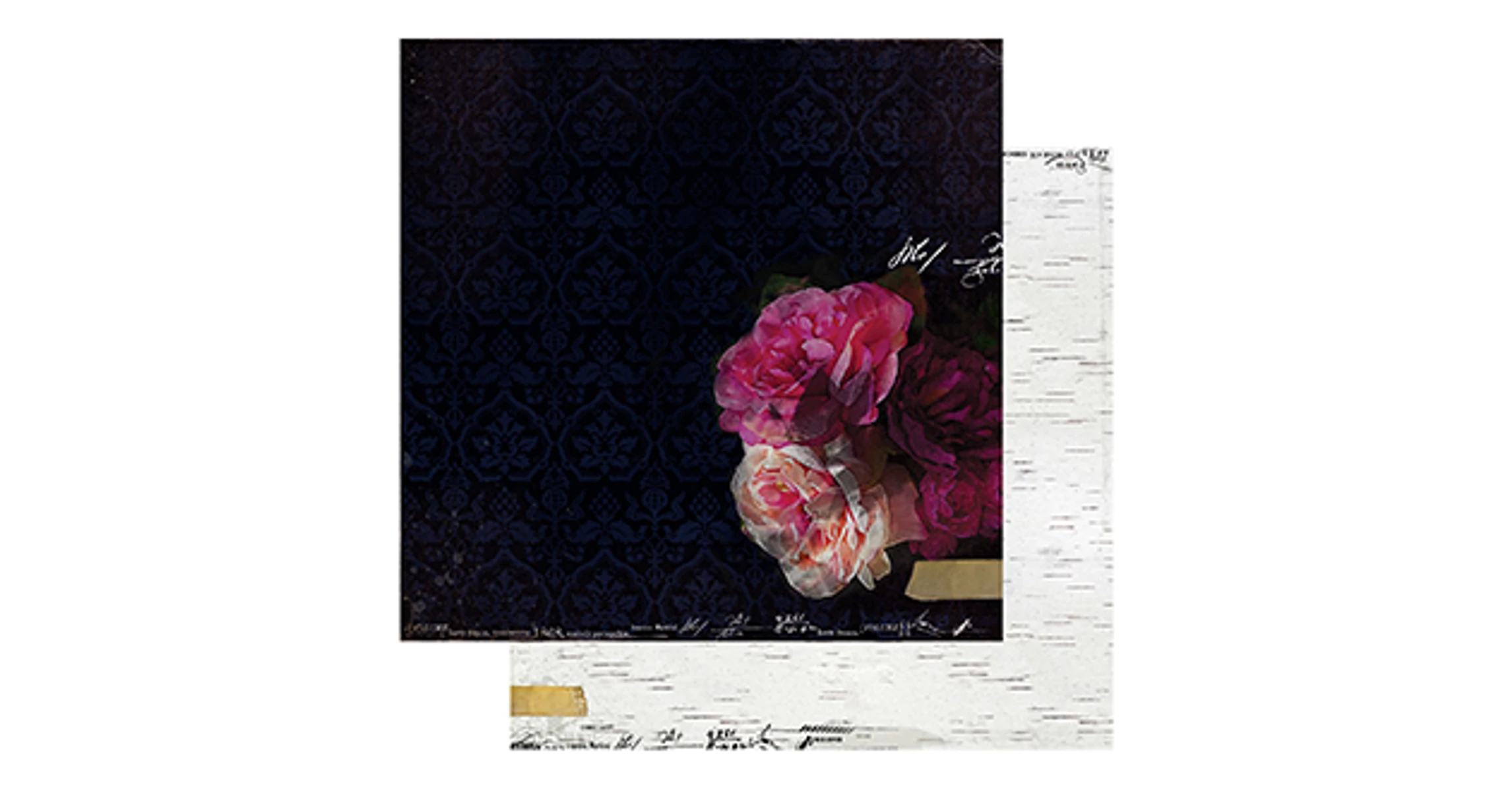 12x12 papers | Heidi Swapp - Hawthorne 12x12 Paper - Midnight - Pink ...