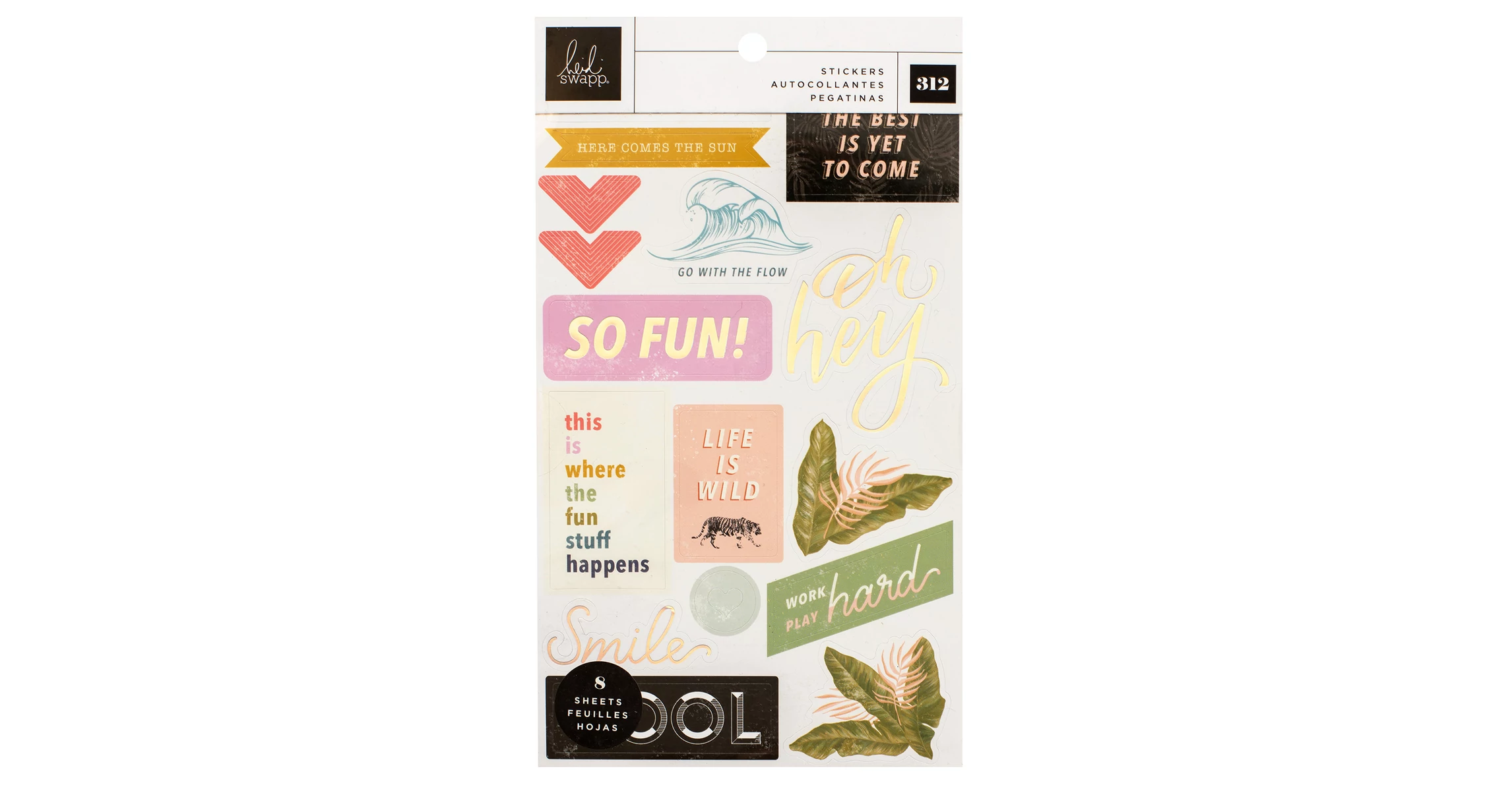 Stickers | Heidi Swapp - Old School Sticker Book (312 Piece) - Pink and ...