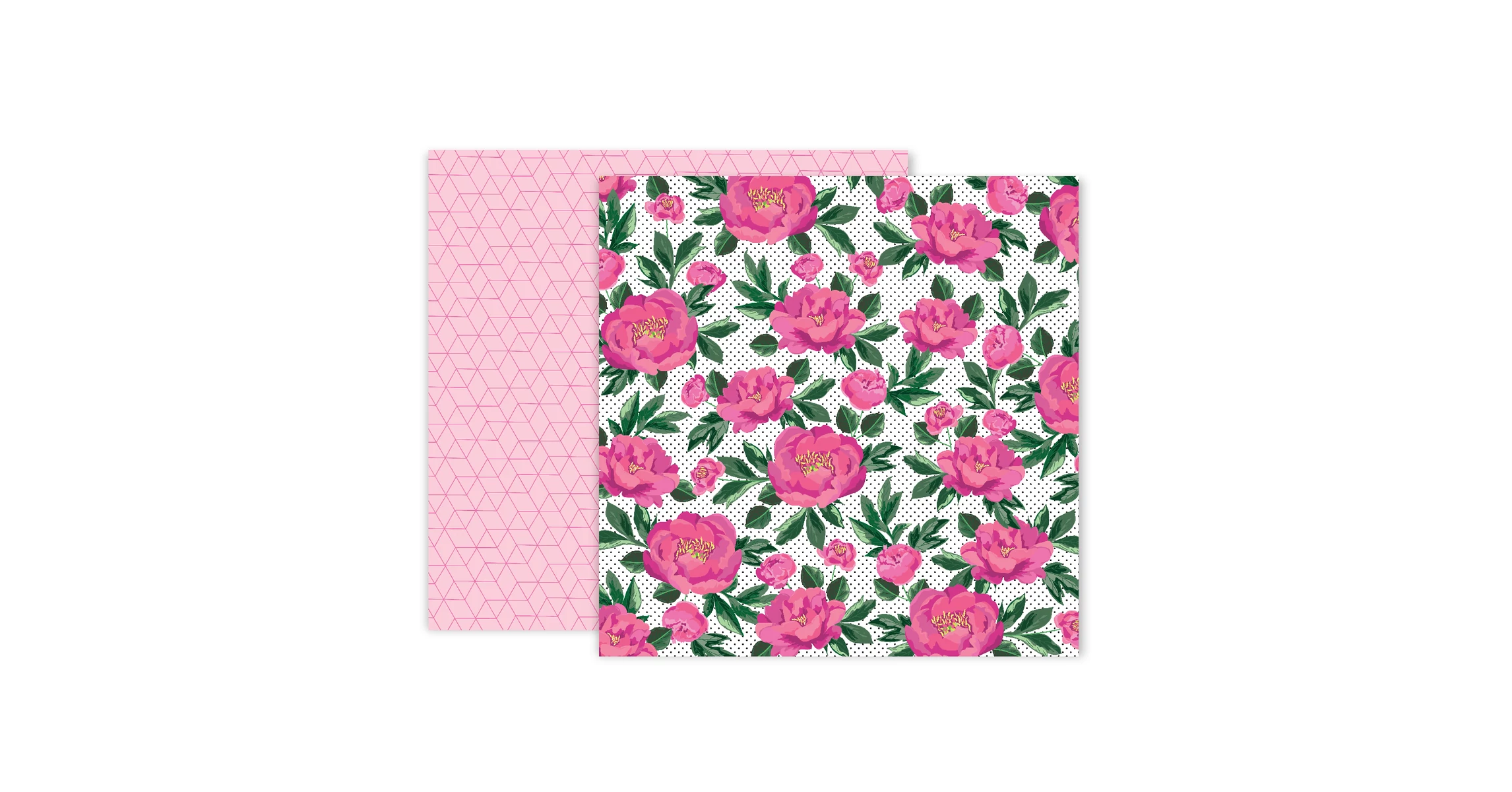 12x12 papers | Pink Paislee - 5th and Monaco 12x12 Paper - 12 - Pink ...