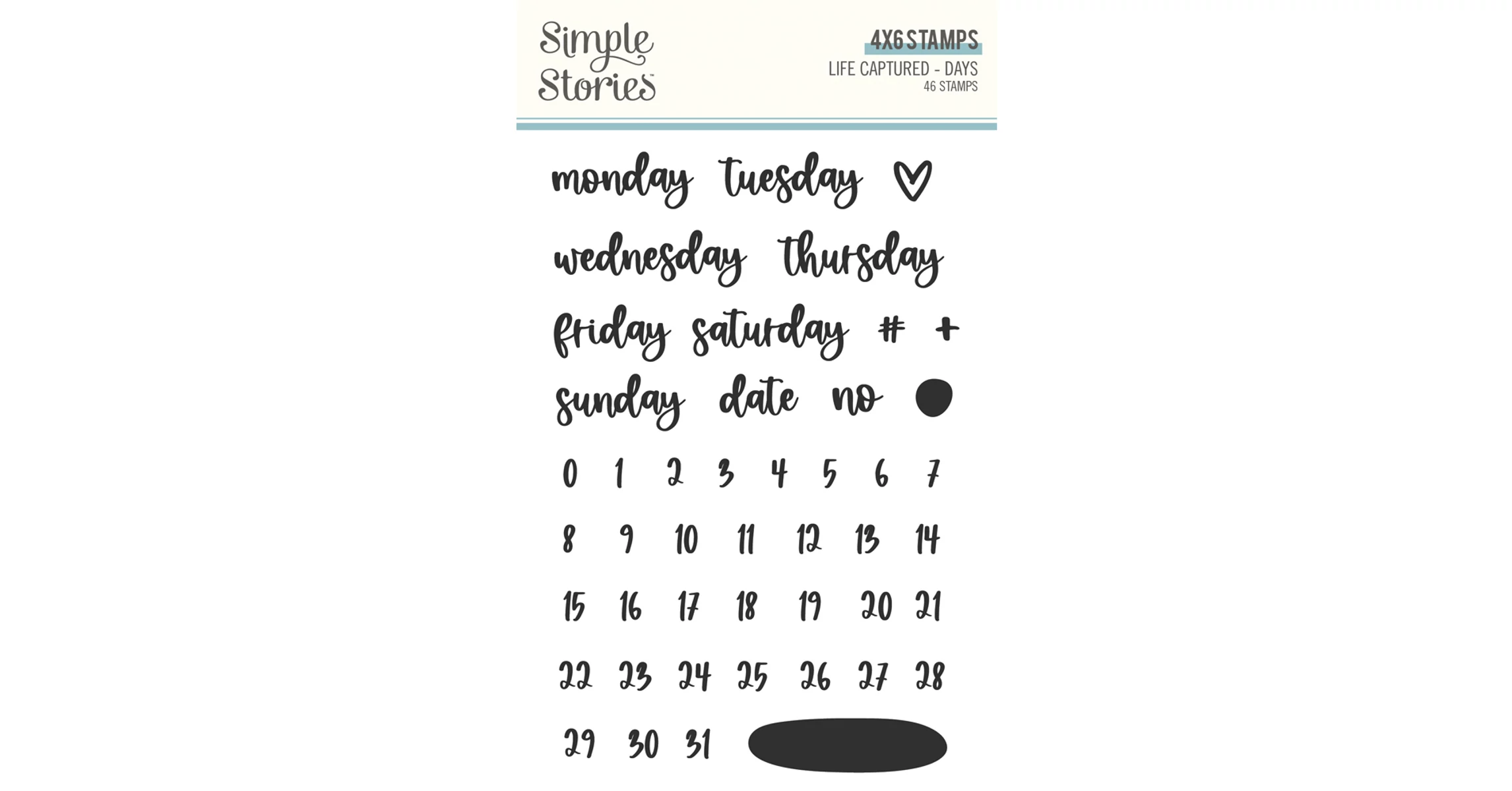 English Stamp Sets | Simple Stories - Life Captured Stamps - Days ...