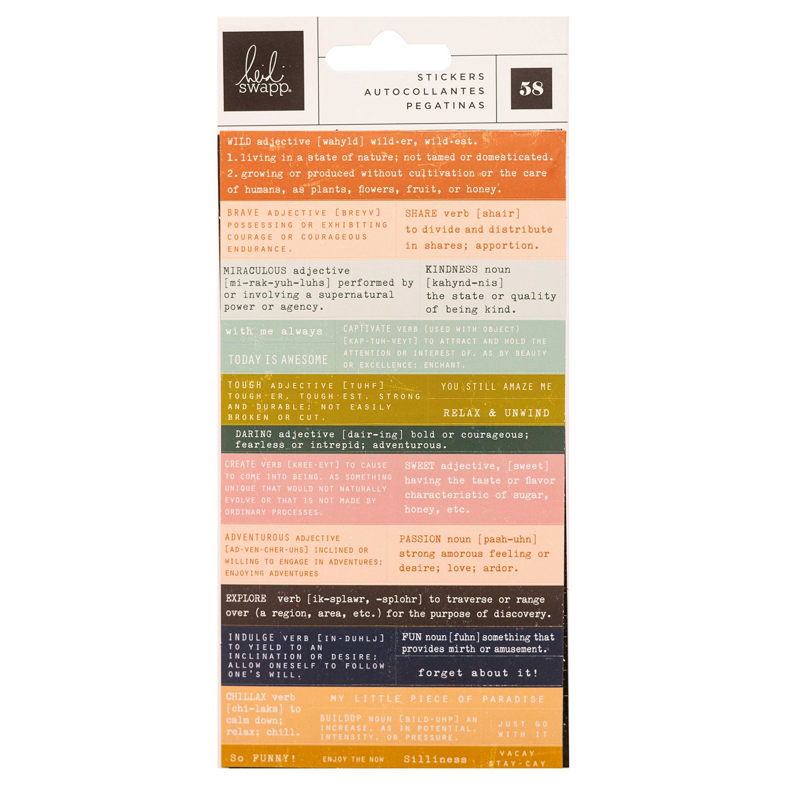 Stickers | Heidi Swapp - CareFree Definition Sticker (58 Stickers ...