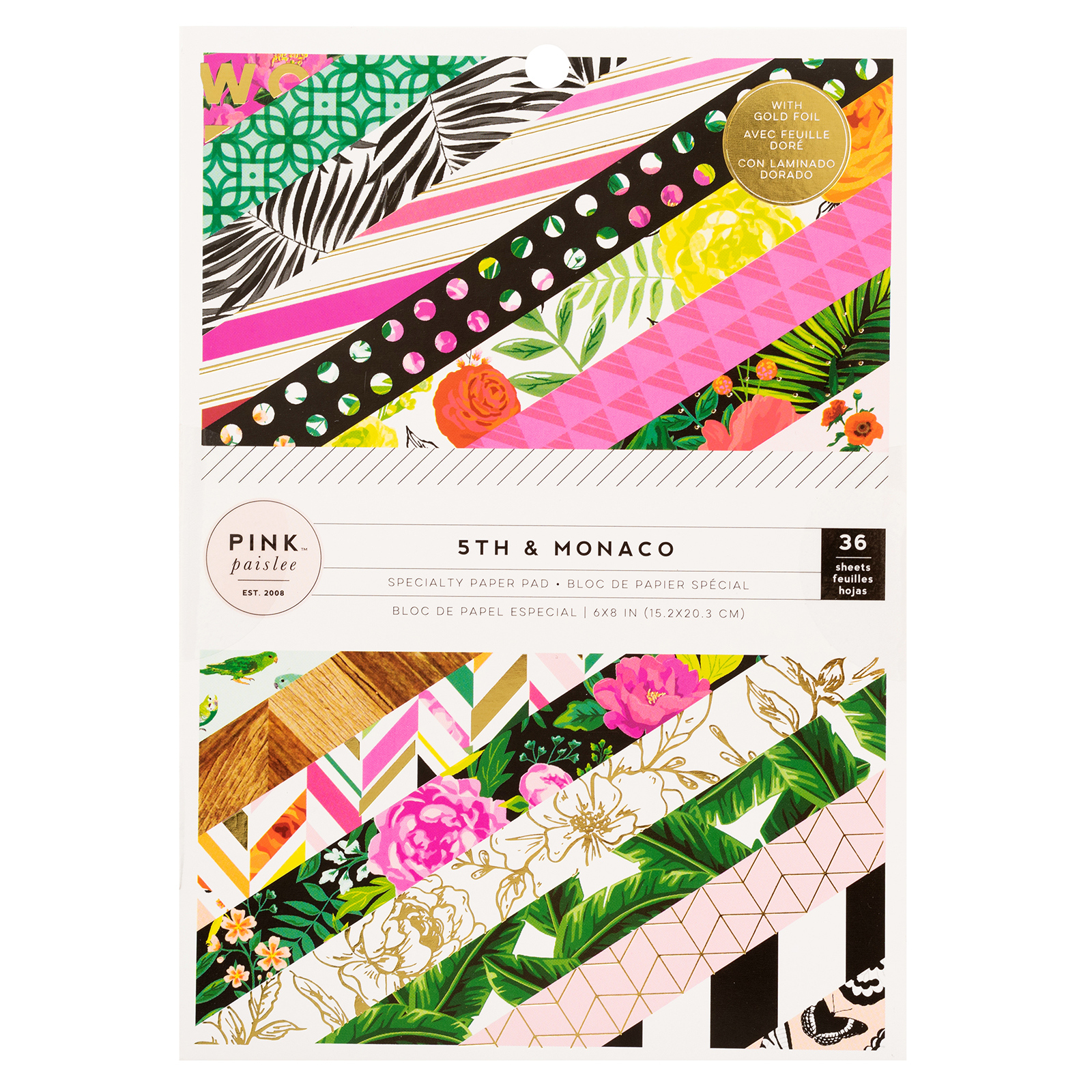 6x6, 6x8 paper pads | Pink Paislee - 5th and Monaco 6x8 Paper Pad (36 ...